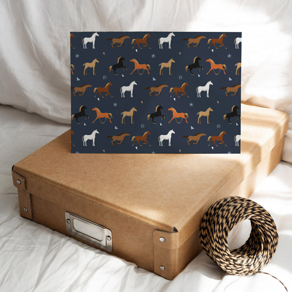 Horse digital paper, animal wrapping paper, horse pattern, digital ...