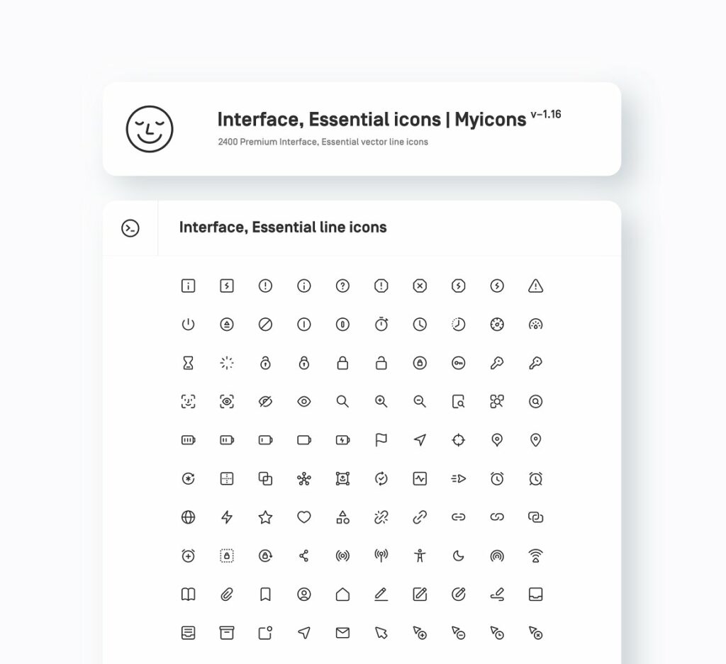 Interface, Essential, UI Line Icons – MasterBundles