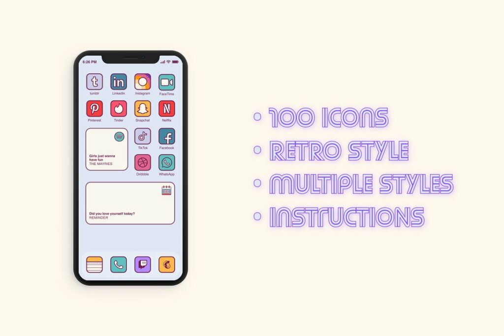 IOS 14 Retro Home Screen Icons – MasterBundles