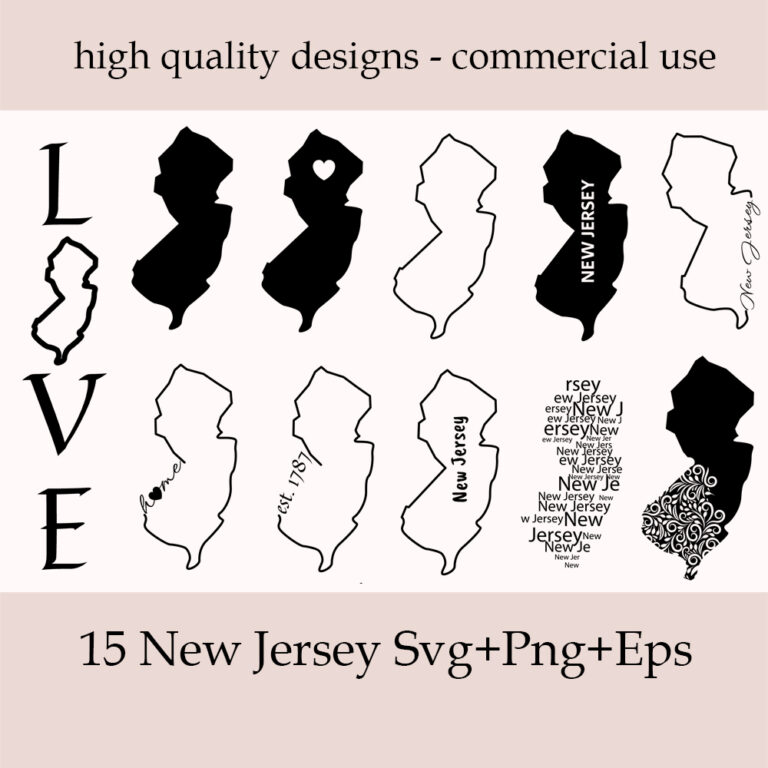 New Jersey Svg Bundle – MasterBundles