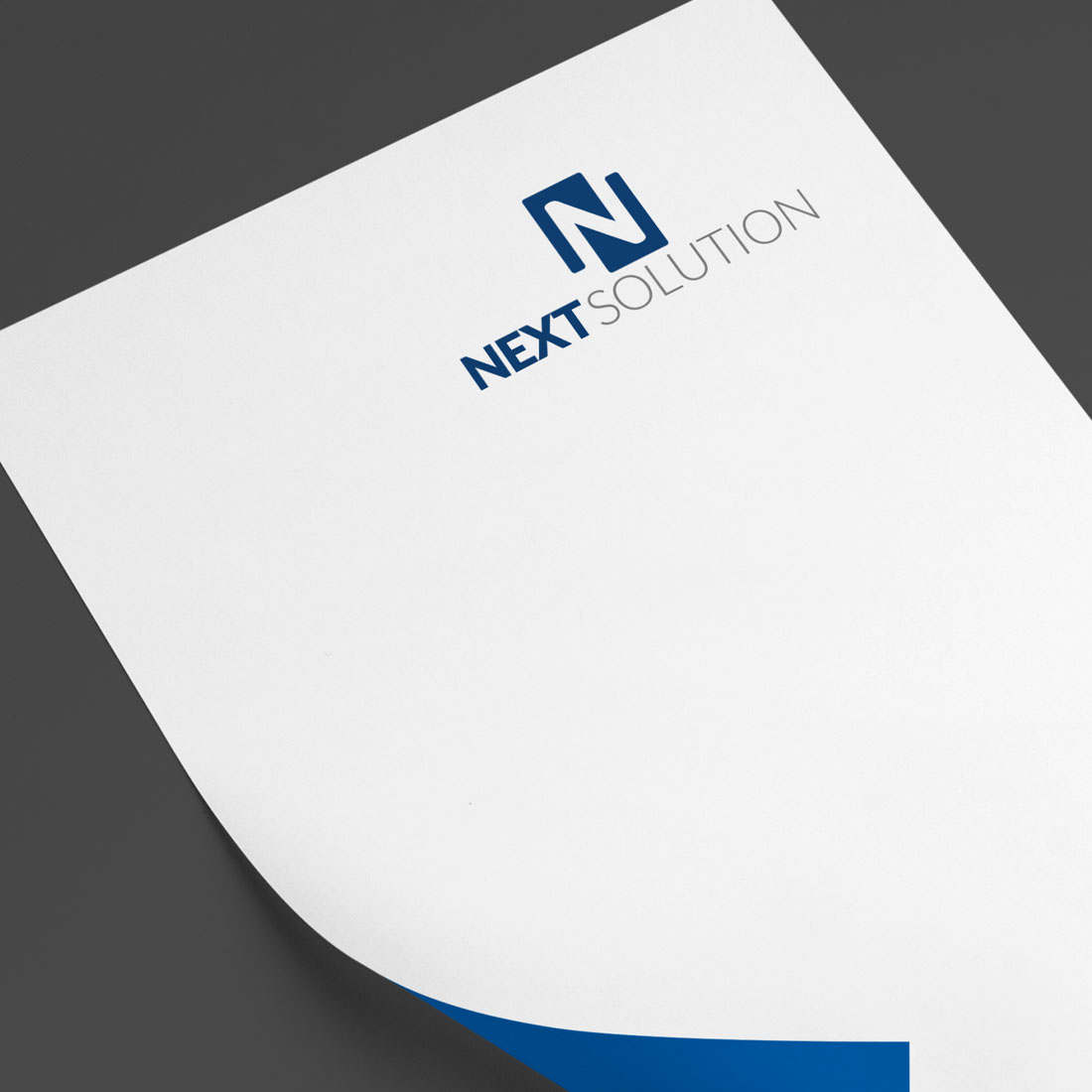Simple Next Solution Logo Design - MasterBundles