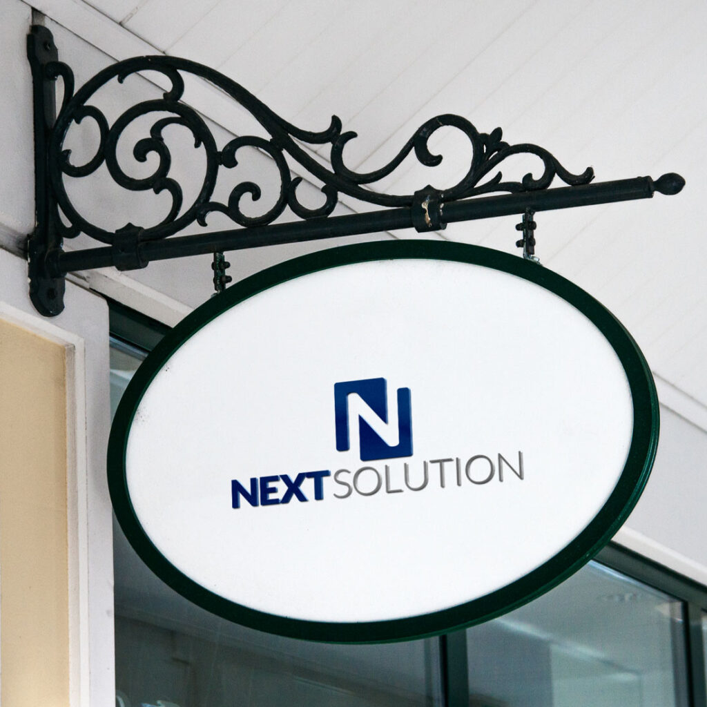 Simple Next Solution Logo Design - MasterBundles