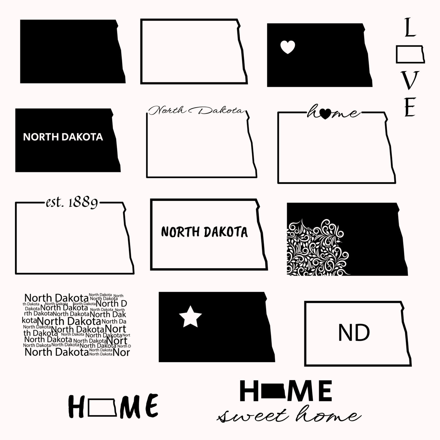 North Dakota SVG Bundle – MasterBundles