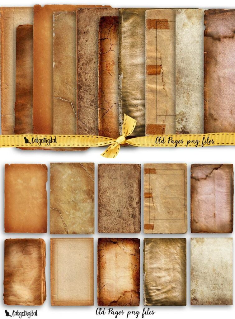 Old Pages Grunge Paper Texture PNG – MasterBundles