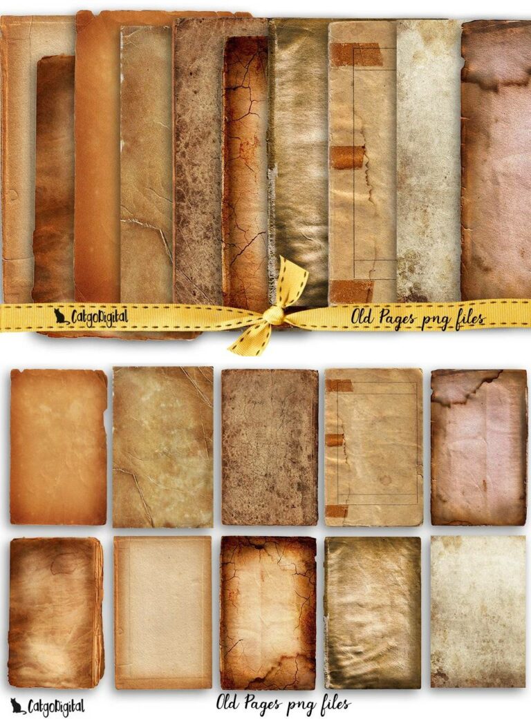 Old Pages Grunge Paper Texture PNG – MasterBundles