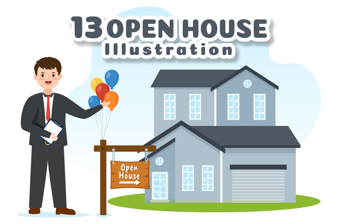 13 Open House Design Illustration - MasterBundles