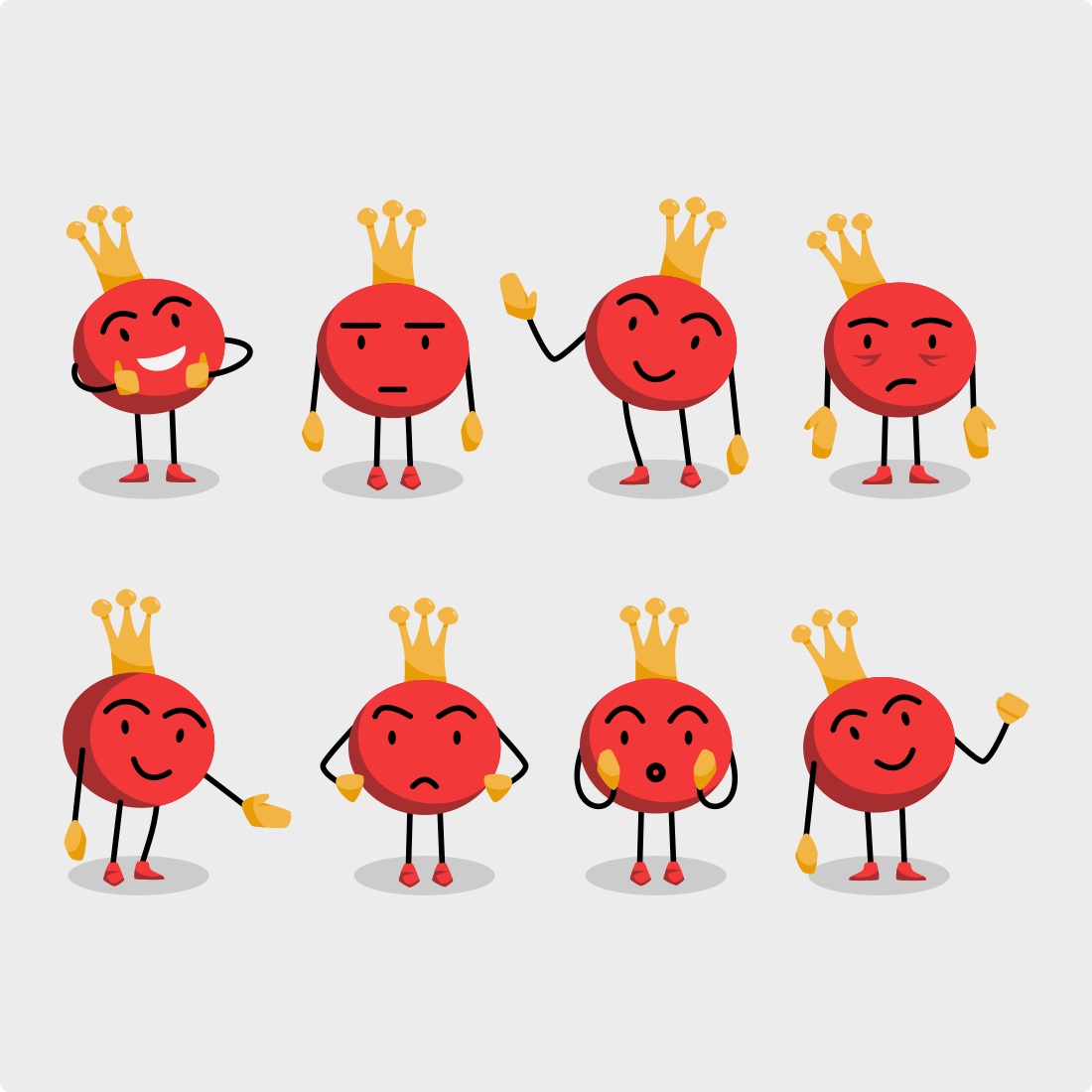 King Mascot Vector Illustrations Design Bundle - MasterBundles