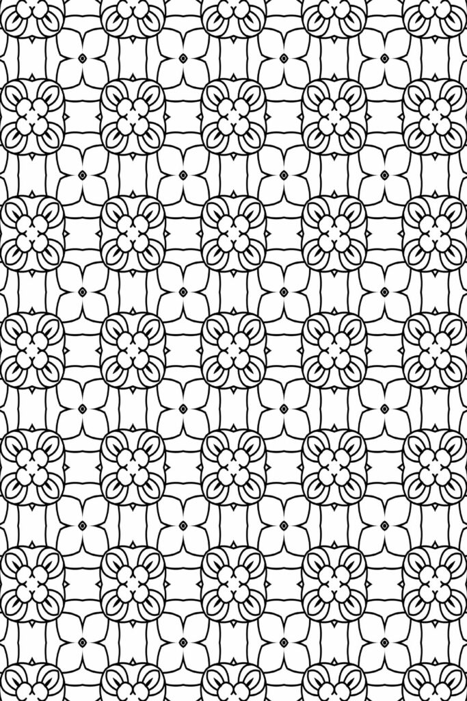100 Geometric Pattern Coloring Pages - MasterBundles