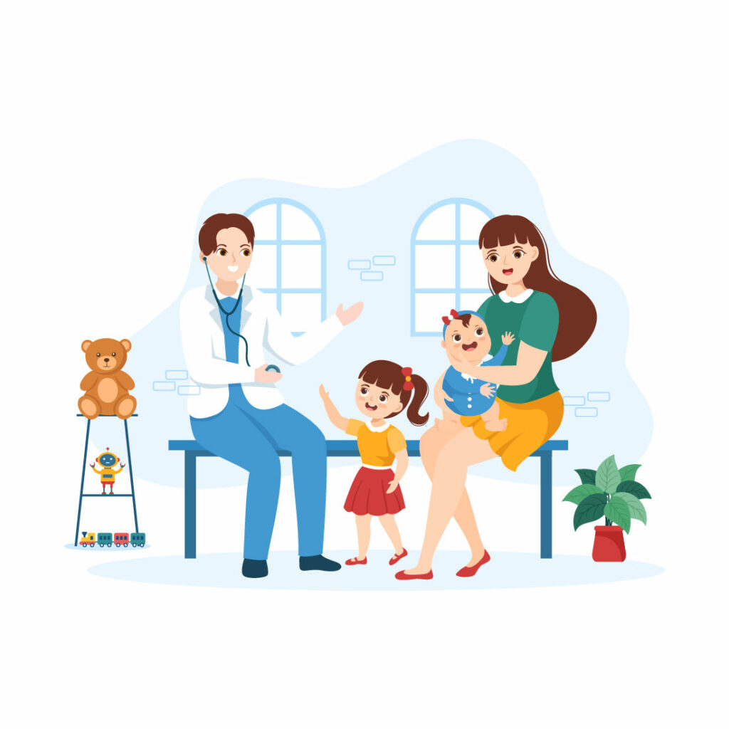 13 Pediatrician and Baby Illustration - MasterBundles