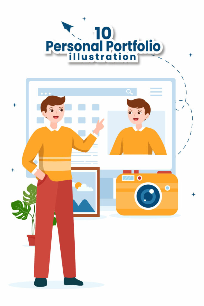 10 Personal Portfolio Illustration - MasterBundles