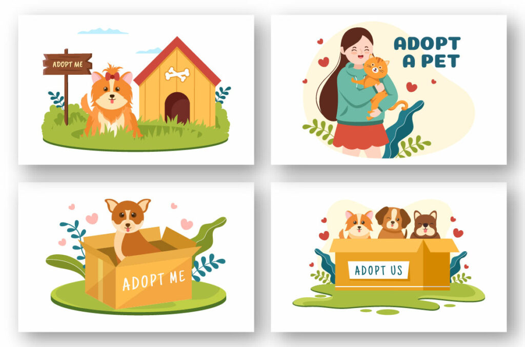 15 Pet Adopt Illustration - MasterBundles