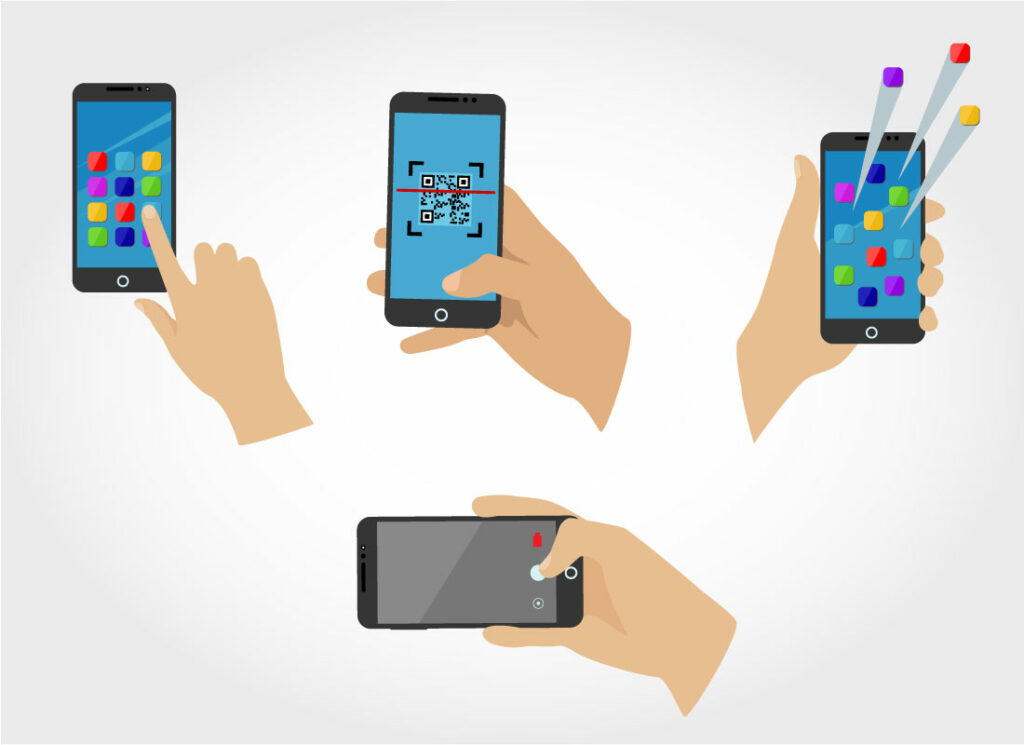 Mobile Phone in different Hand gestures - MasterBundles