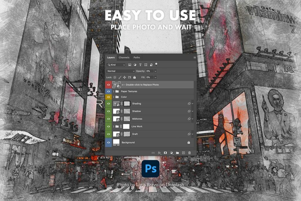 Photoshop Sketch Effect Creator – MasterBundles