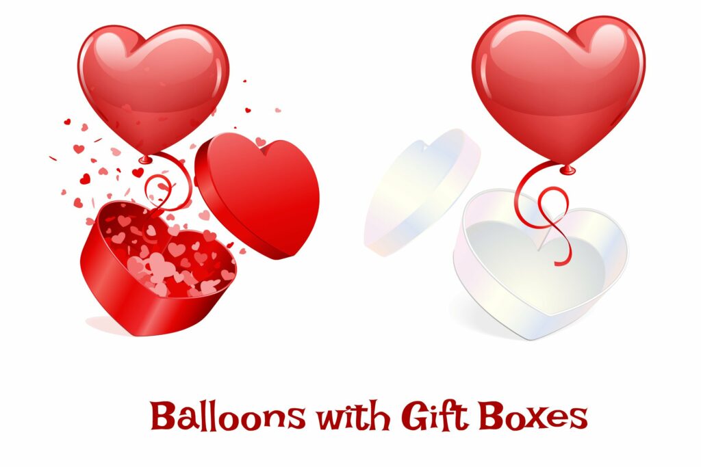 Valentine Heart Balloons Clip Art – MasterBundles