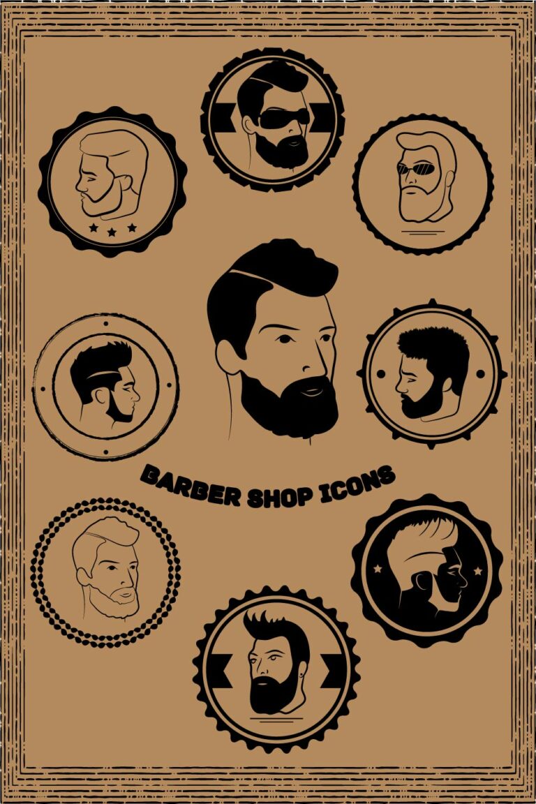 Barber shop icons - MasterBundles
