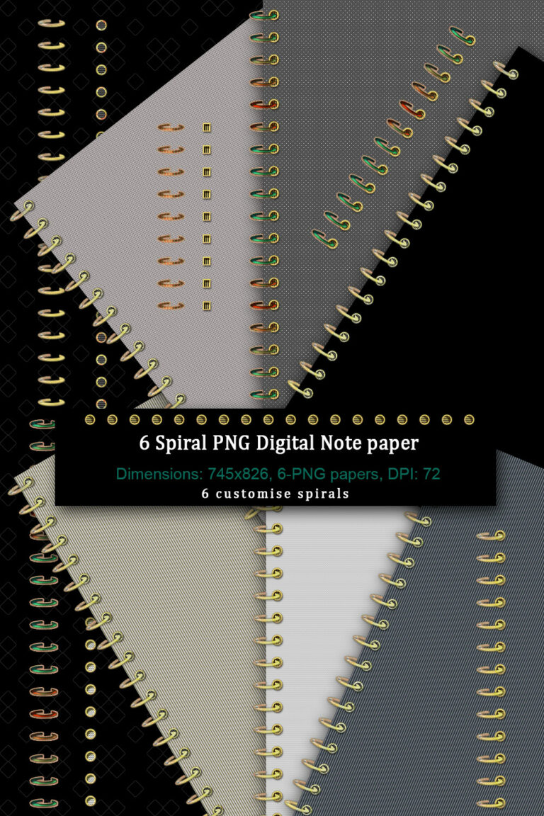 Spiral Digital Note Paper - MasterBundles
