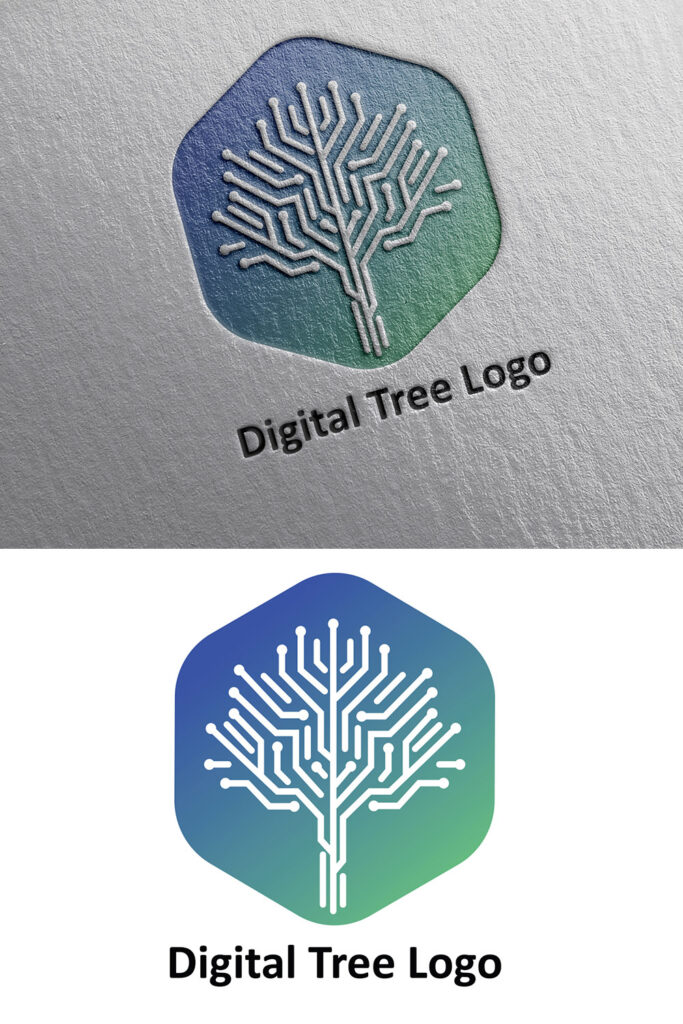 Digital Tree Logo - MasterBundles