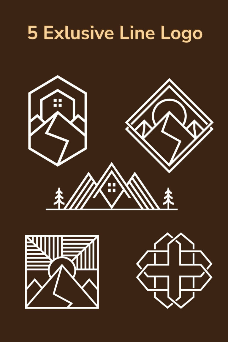 5 Exclusive Line Logo Design - MasterBundles