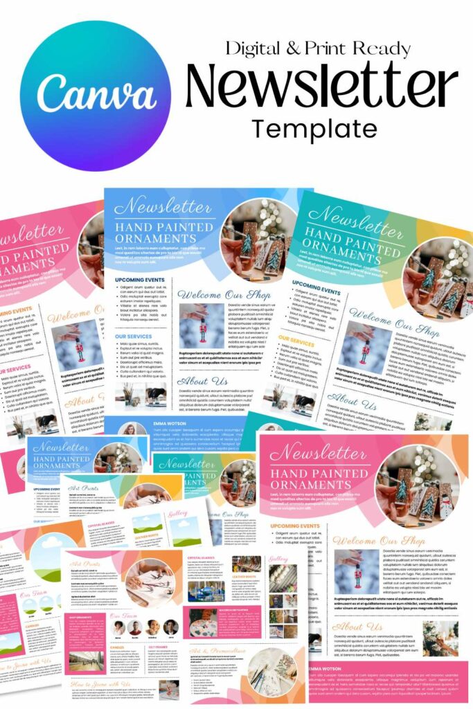 Canva Business Newsletter Template - MasterBundles