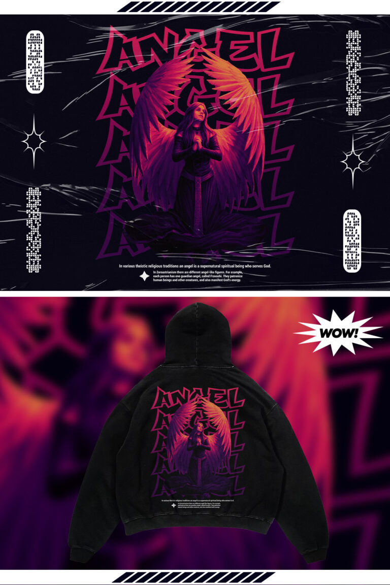 Angel–Urban Graphic Streetwear T-Shirt Design - MasterBundles