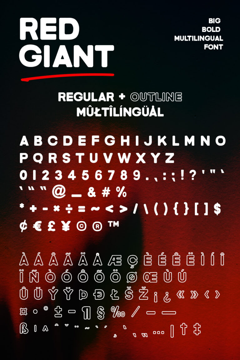 Sans Serif Red Giant Bold Font - MasterBundles