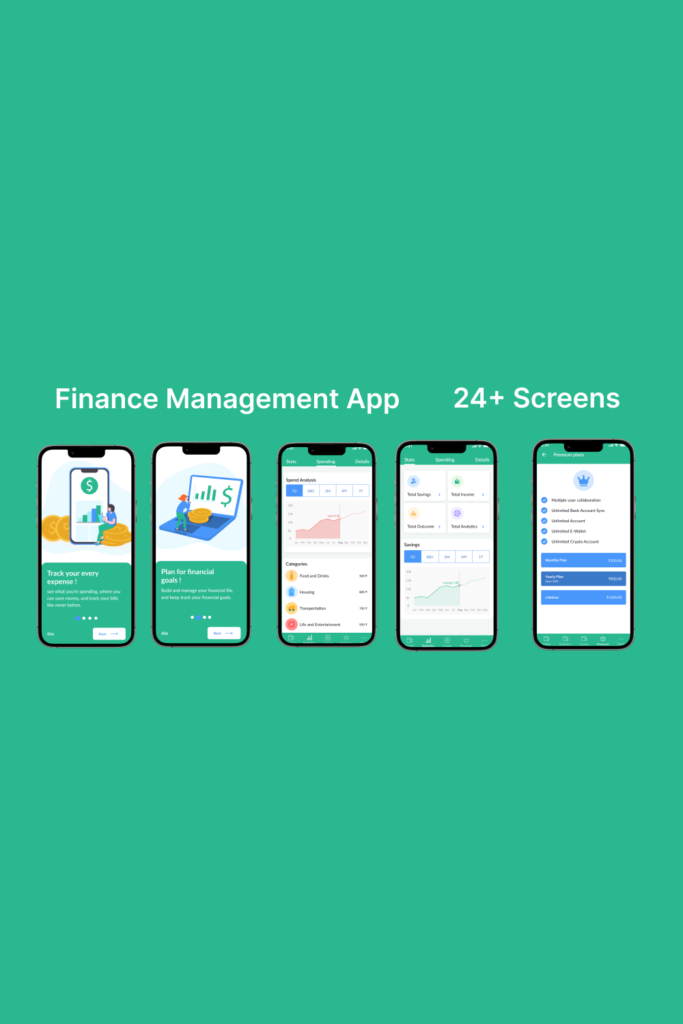 Finance Management App UI Kit - MasterBundles