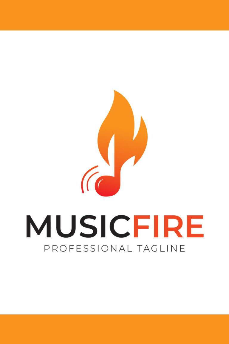 Fire Music Logo Template - MasterBundles