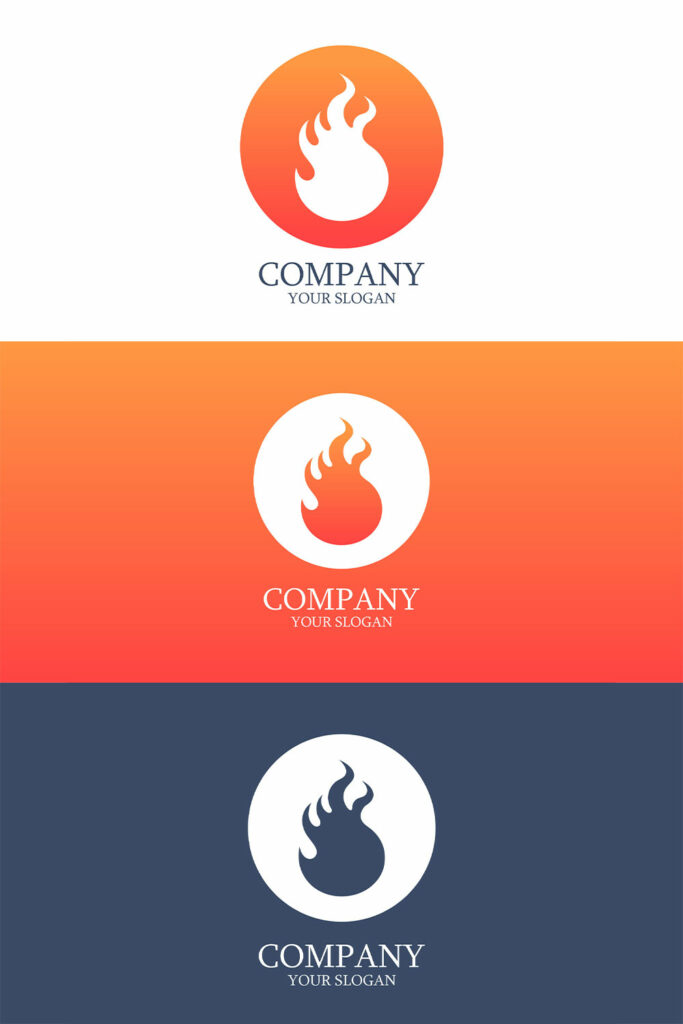 Lit Fire Flame Gradient Logo Vector Illustration - MasterBundles
