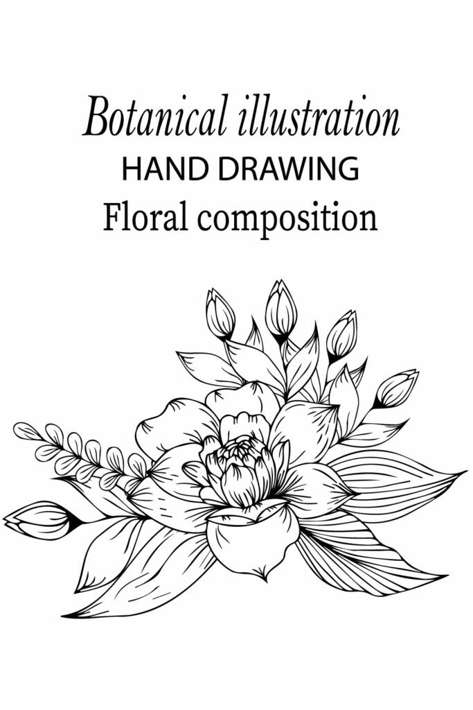 Stylized Flower Compositions and Floral Elements - MasterBundles