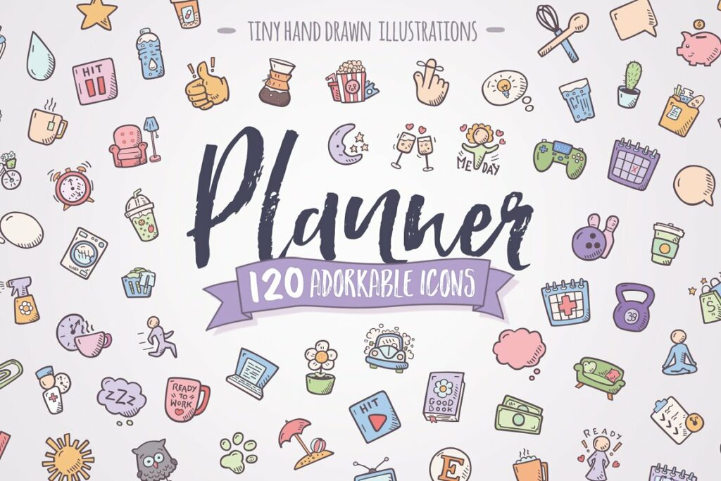 Planner - Hand Drawn Icons – MasterBundles