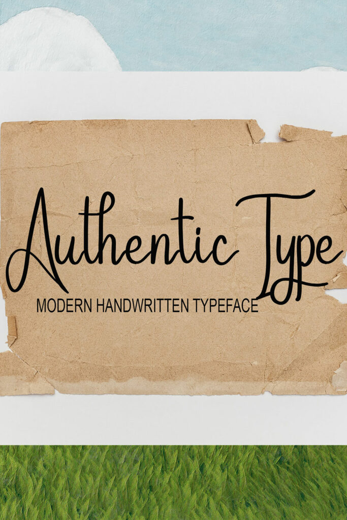 Authentic Type Script Signature Font - only $8 - MasterBundles