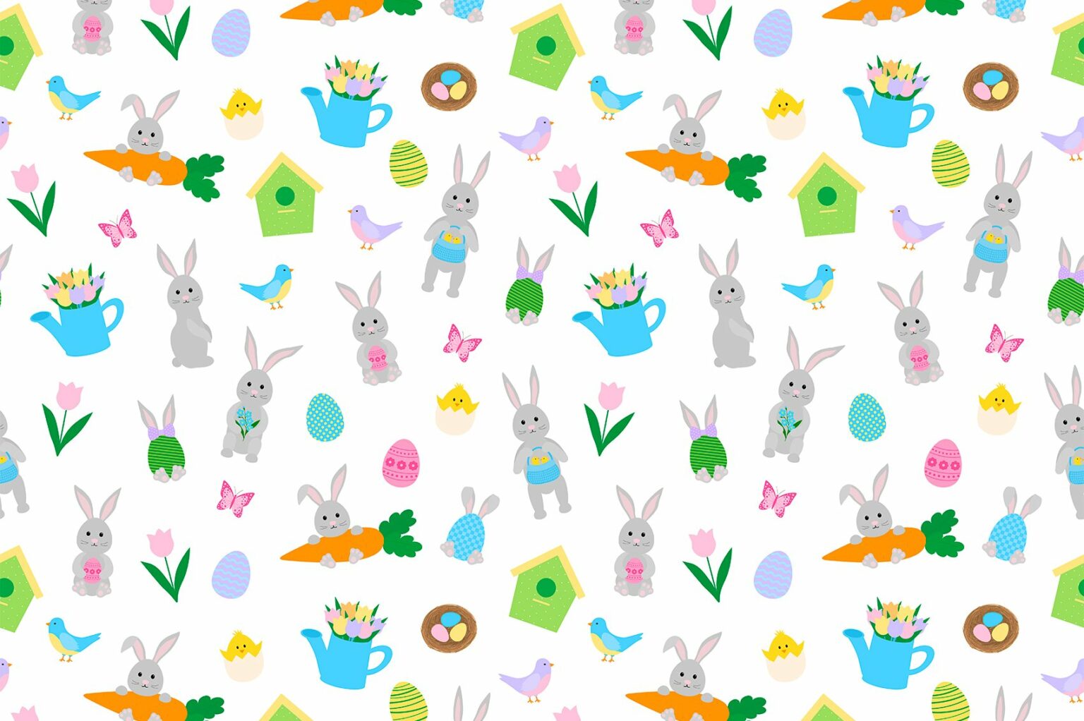 Easter Pattern. Easter Bunny Pattern – MasterBundles