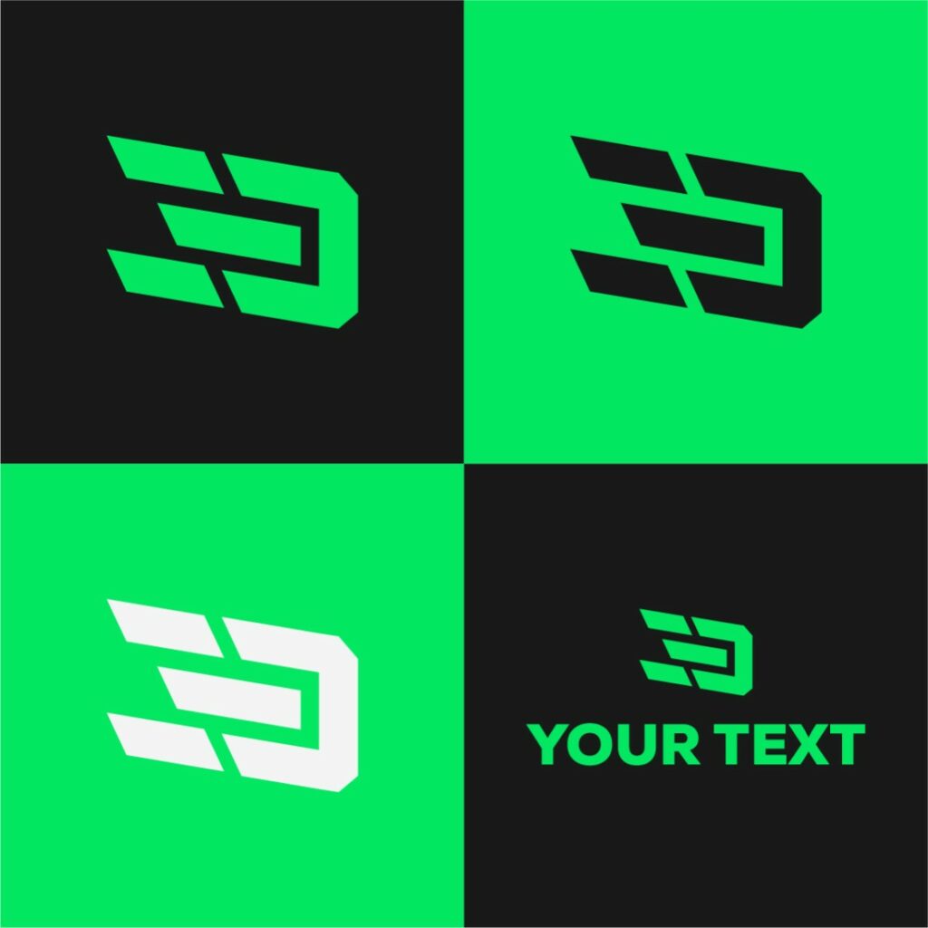 D letter logo ( Athletic, Sports, Gym logo) - MasterBundles