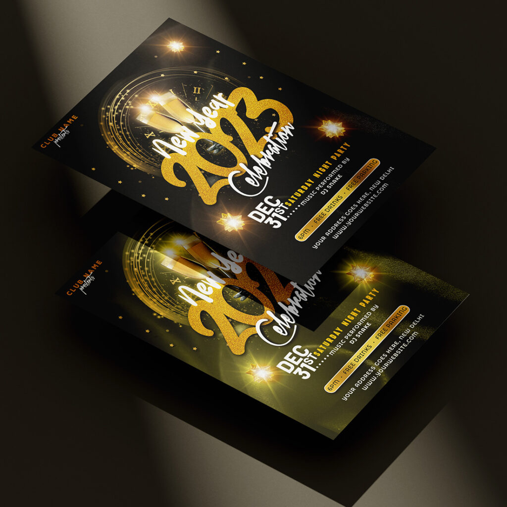 Happy New Year 2023 Party Flyer - MasterBundles