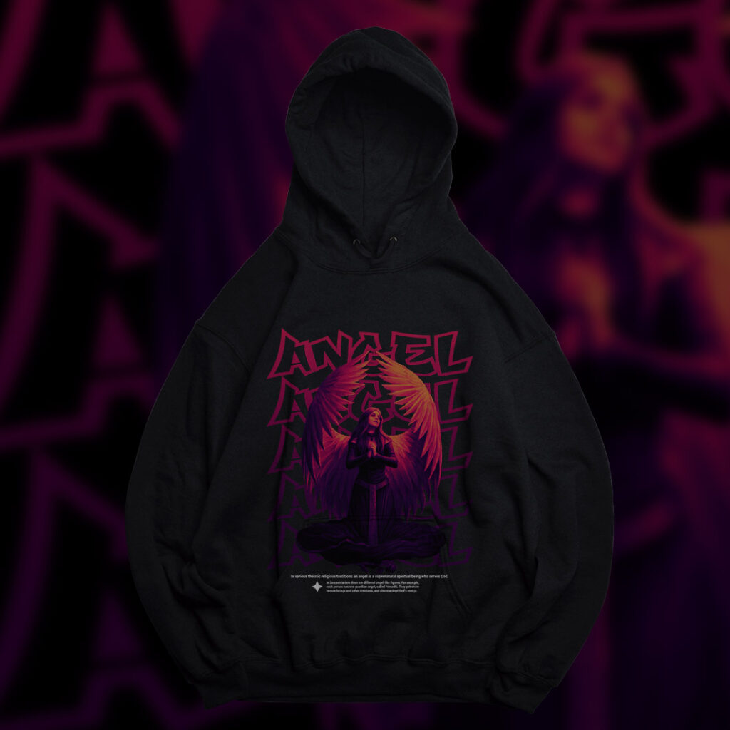 Angel–Urban Graphic Streetwear T-Shirt Design - MasterBundles