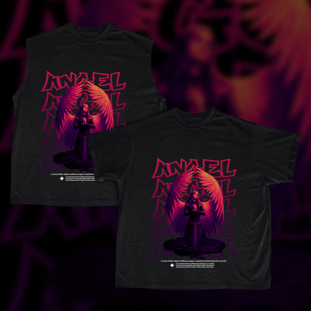 Angel–Urban Graphic Streetwear T-Shirt Design - MasterBundles