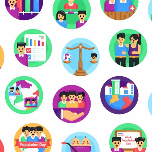 50 World Population Day Vector Icons – MasterBundles