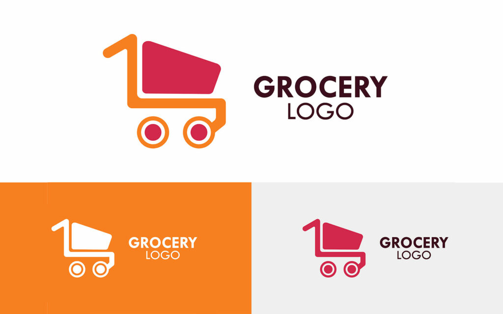 Grocery Shopping Cart Logo Template - MasterBundles