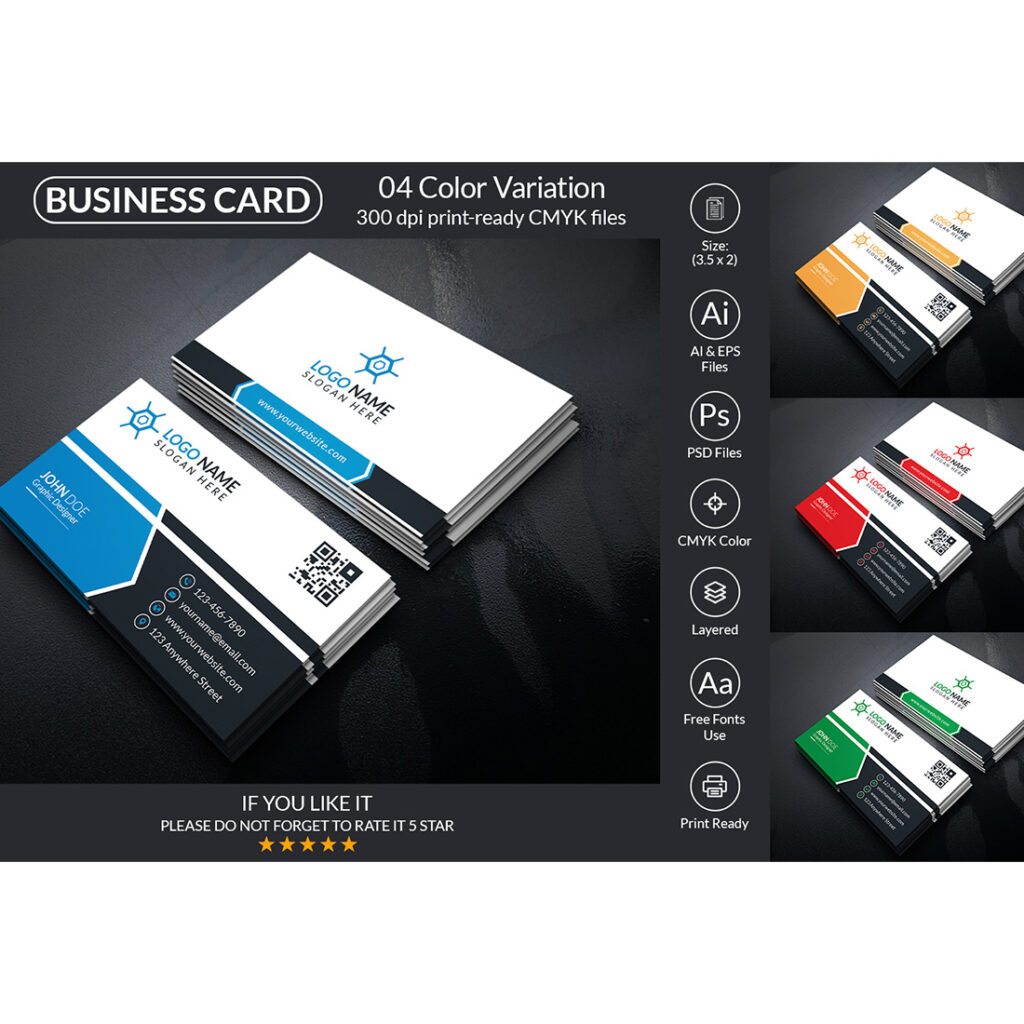 Minimal Business Card Design Template - MasterBundles