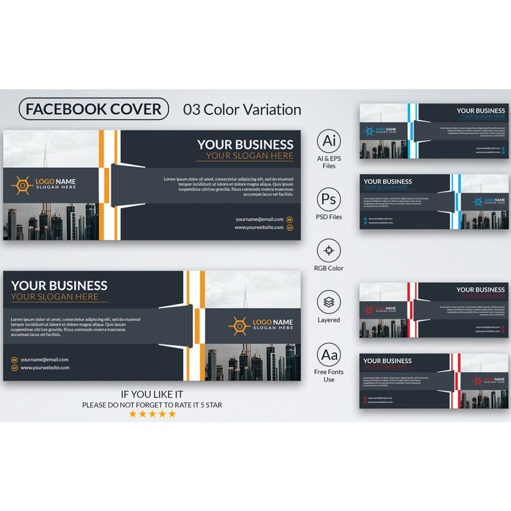 Professional Facebook Cover Design Template - MasterBundles