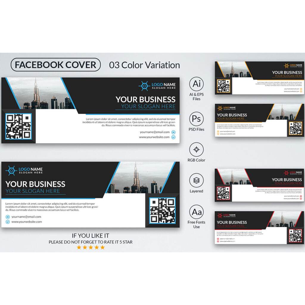 Professional Facebook Cover Template - MasterBundles