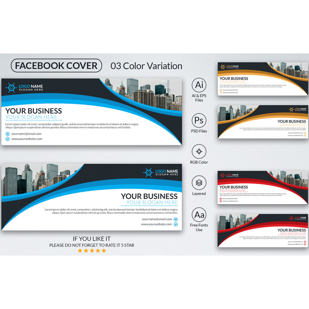 Modern Facebook Cover Design Template - MasterBundles