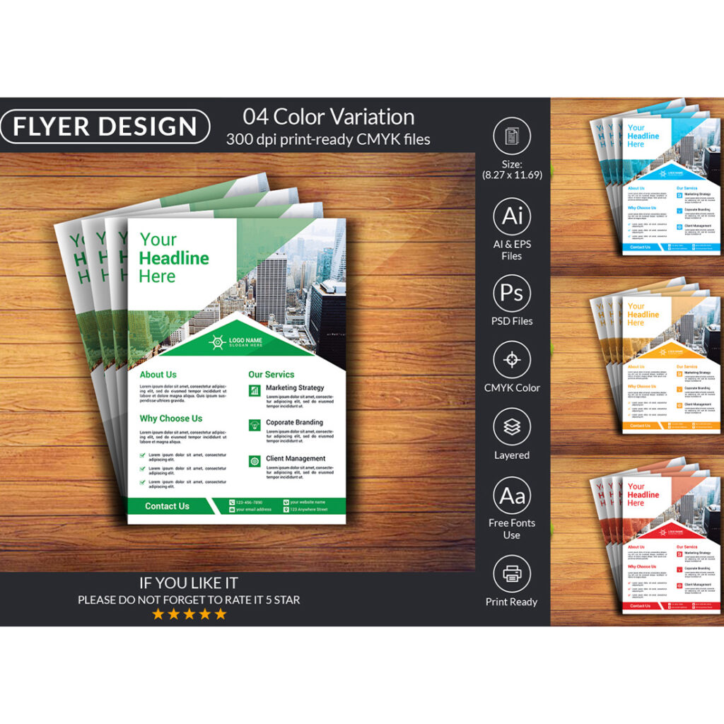 Professional Real Estate Flyer Design Template - MasterBundles