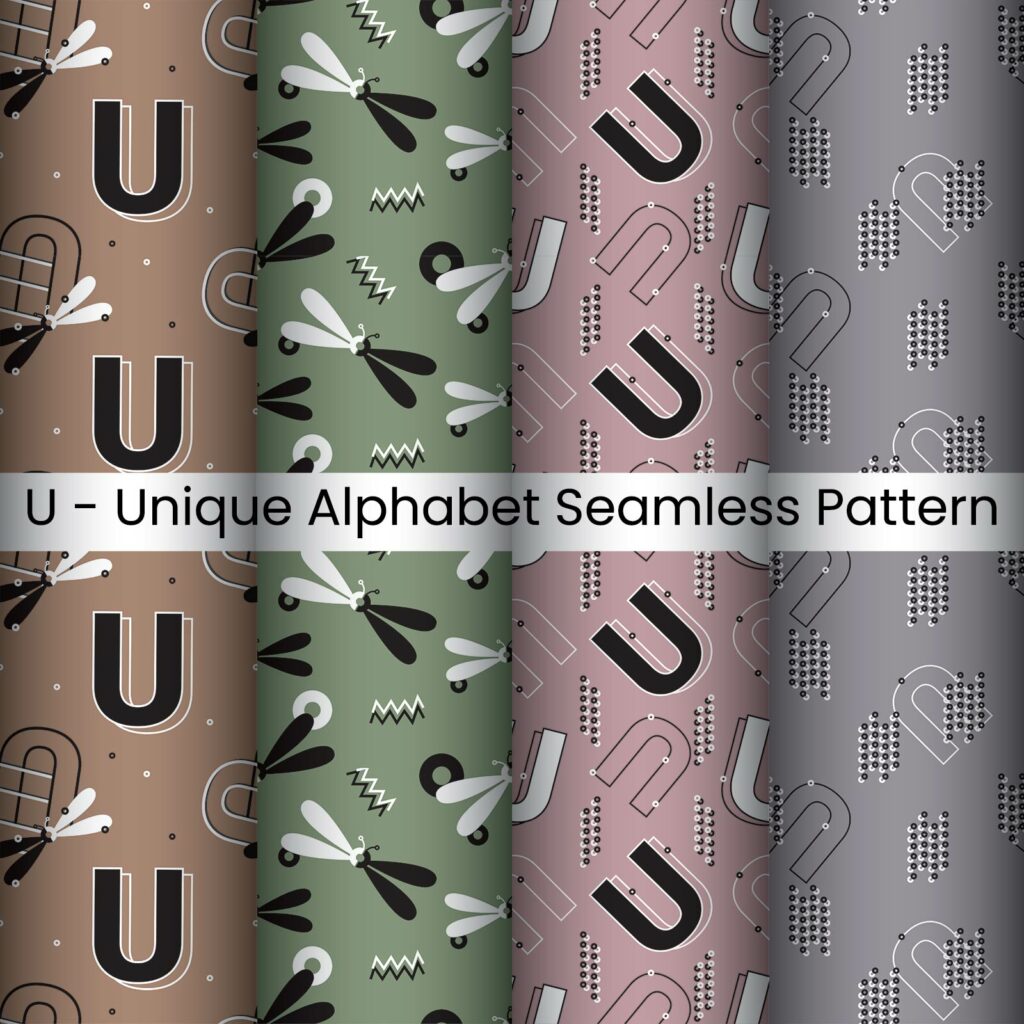 U-Unique Alphabet Seamless Pattern Designs - MasterBundles