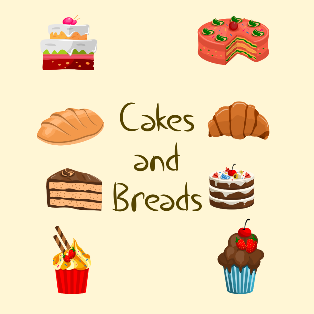 Cakes and Breads Vector Graphic Illustration - MasterBundles