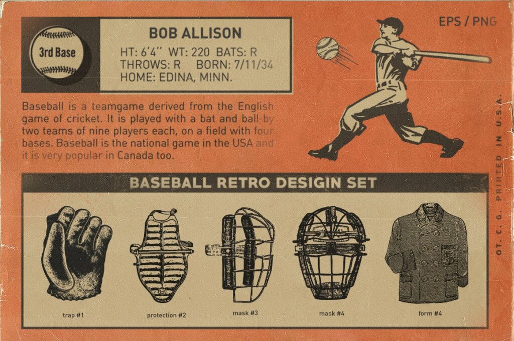 Retro Baseball Set – MasterBundles
