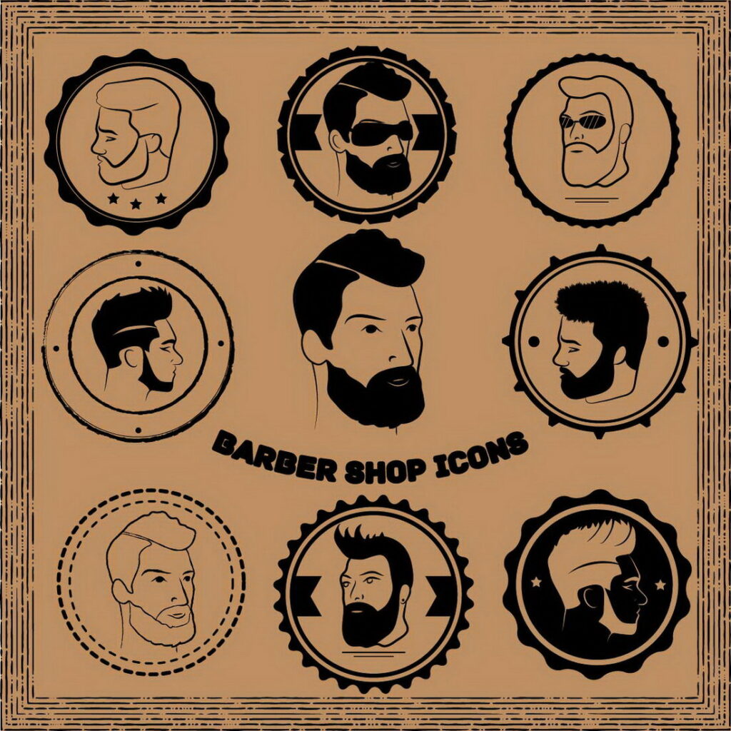 Barber shop icons - MasterBundles