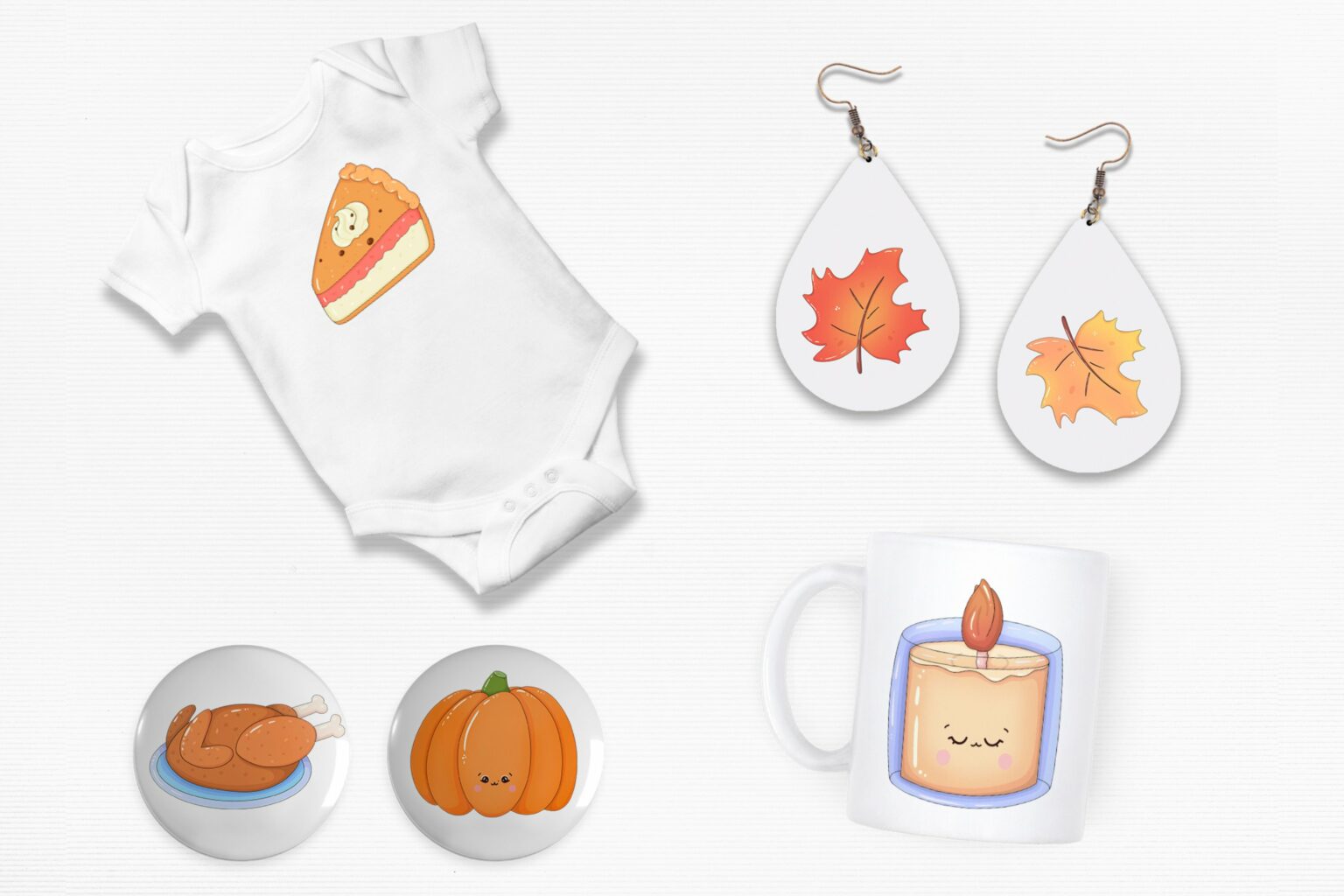 Autumn PNG Bundle | Kawaii Thanksgiving Clipart – MasterBundles