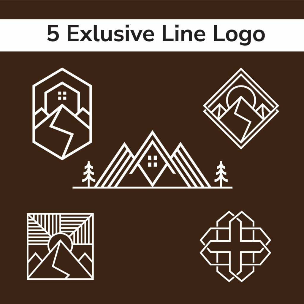5 Exclusive Line Logo Design - MasterBundles
