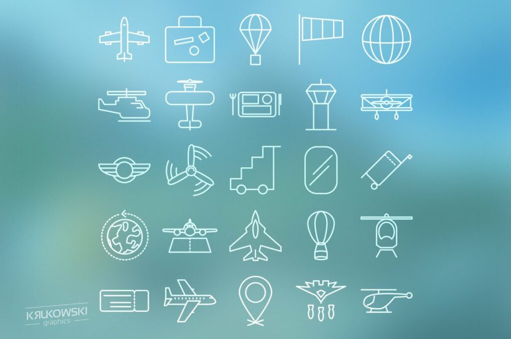 Aviation Icons Set – MasterBundles